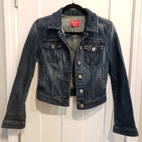 Elle | Jackets & Coats | Elle Dark Blue Denim Jacket | Poshmark